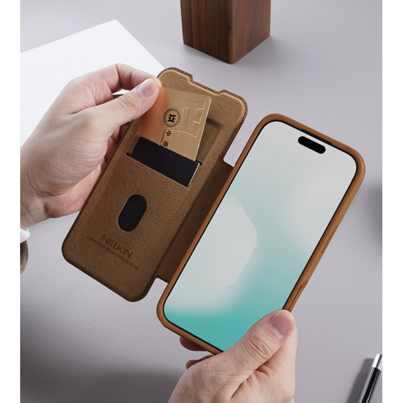 iPhone 17/Pro/Max - Étui à rabat Nillkin Air avec fenêtre coulissante ...